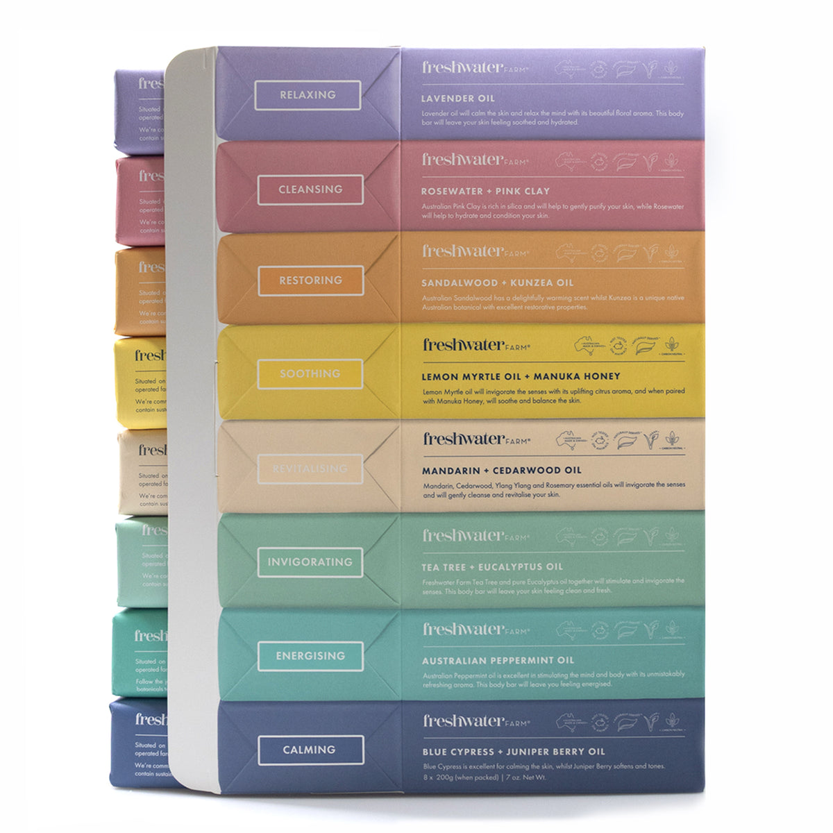 NEW BODY BAR | 8 PACK Natural Castile Body Bars 8 x 200g – FreshwaterFarm