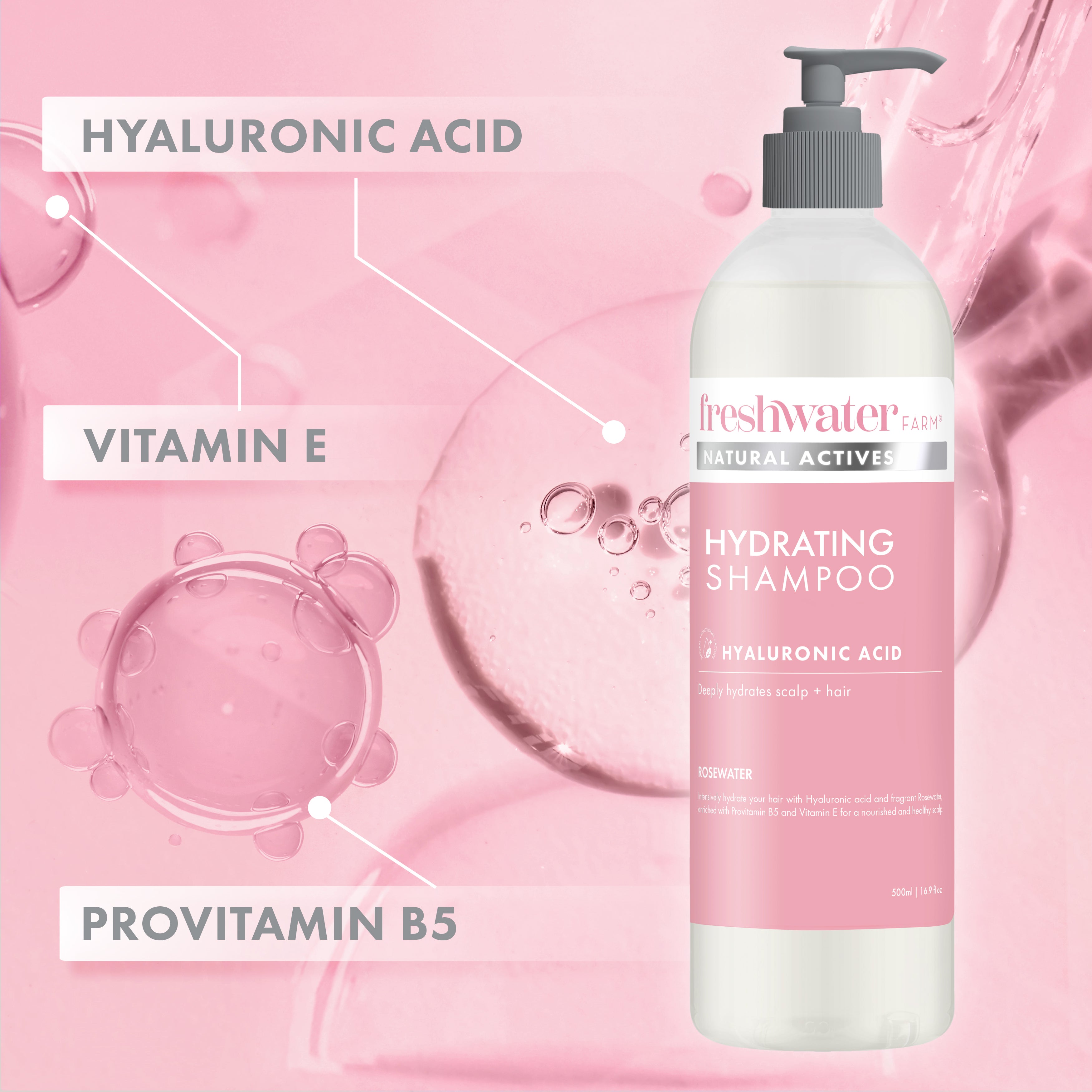 Hydrating Hyaluronic Shampoo 500ml – FreshwaterFarm